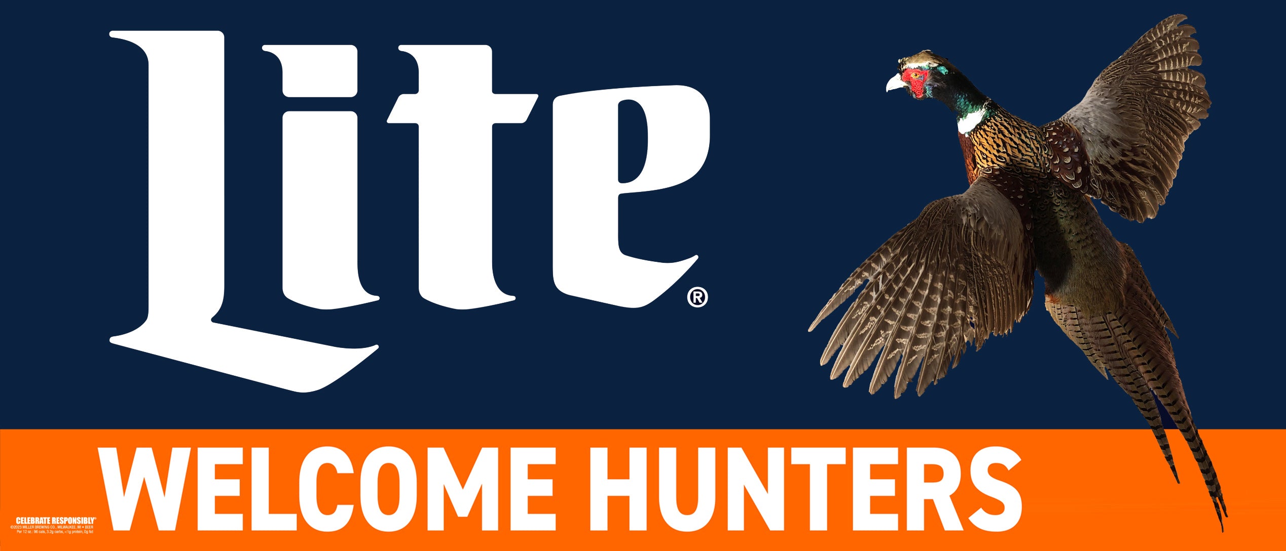 Lite Welcome Pheasant Hunters 24" x 48" Banner – MolsonCoors Site
